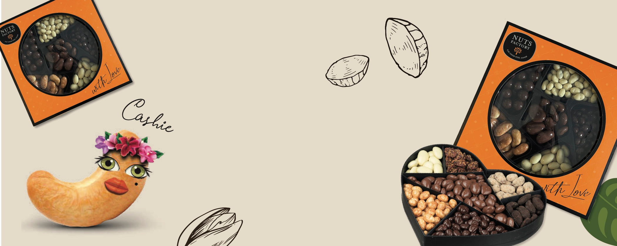 Nuts Factory Gift Boxes: Nuts, Dried Fruit, Chocolates