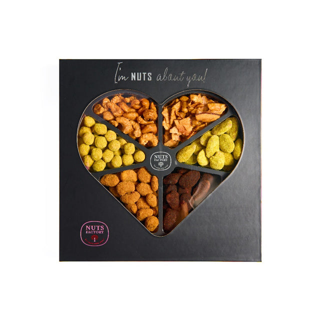 Heart Tray Candied and Flavored Nuts | Nuts Factory Gifts